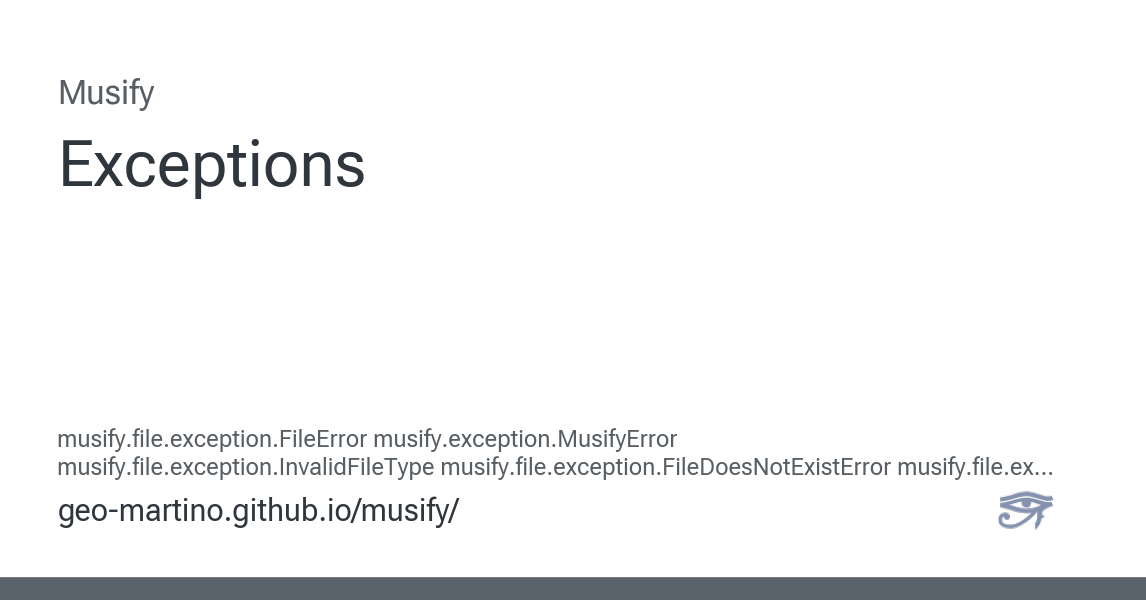 Exceptions — Musify