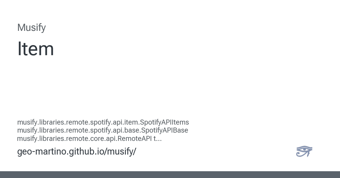 Item — Musify